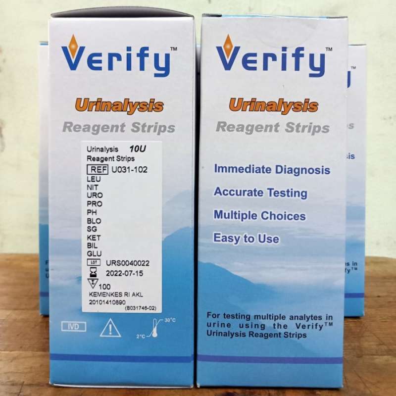 Promo Verify Urinalysis Reagent Strip 10 Parameter Diskon 23% di Seller ...