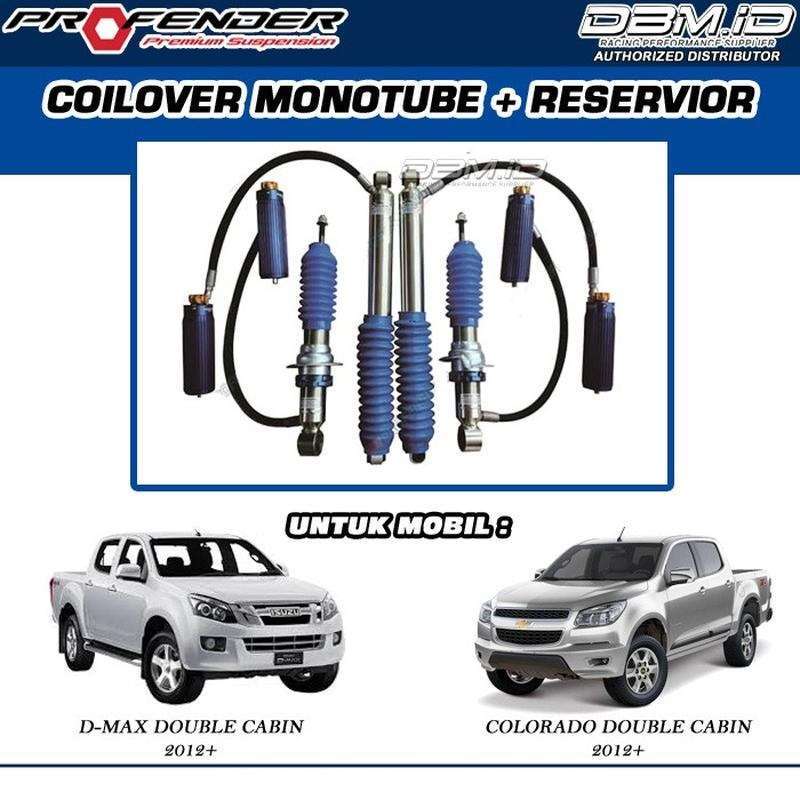 Jual Profender Coilover Monotube+reservoir Double Cabin Dmax D-max ...