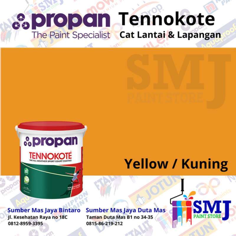 Promo Cat Lapangan Basket Tennis PROPAN TENNOKOTE warna Kuning / Yellow ...