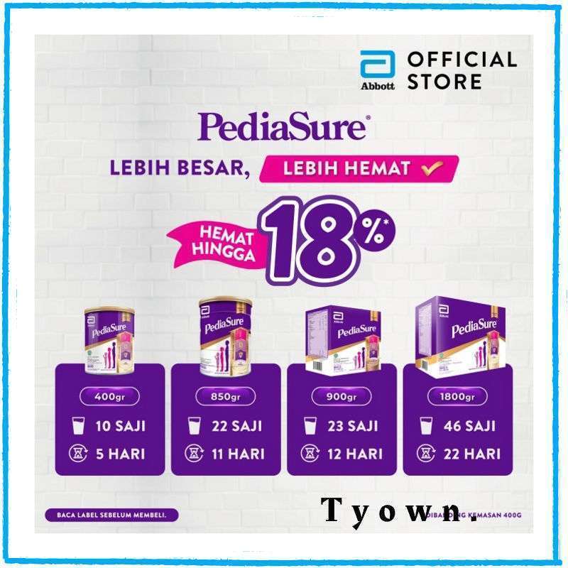 Jual Pediasure Vanila 1800g 1-10 Tahun Susu Formula Pertumbuhan - 3 Pack Halal Di Seller Al Huda ...