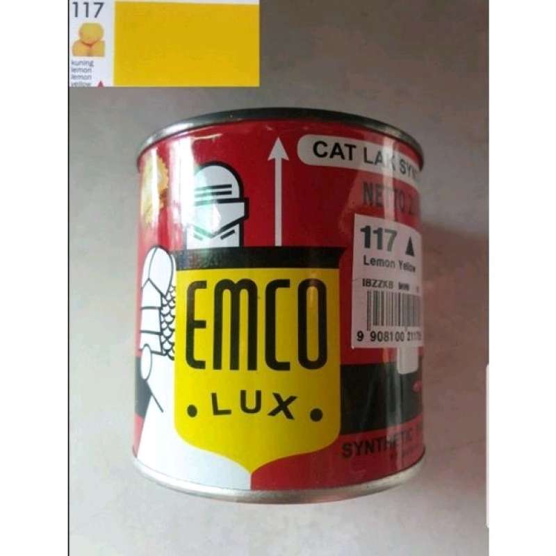 Jual cat minyak kayu besi emco lux warna kuning lemon 200 ml di Seller ...