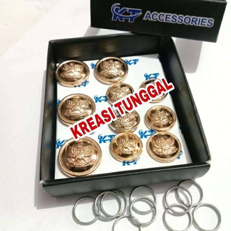 Jual Kancing Pdu Garuda Full Gold Satu Set Plus Ring Kancing Pdu Exclusive Di Seller ...