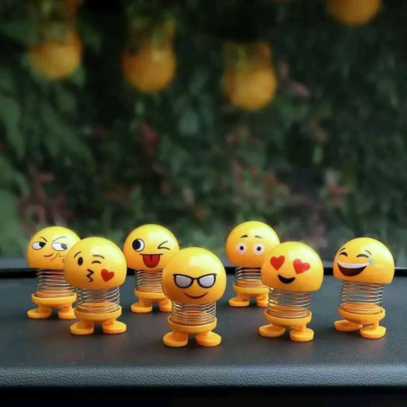 Jual Boneka Per Bergoyang Hiasan Dashboard Mobil Spring Emoji Emoticon ...