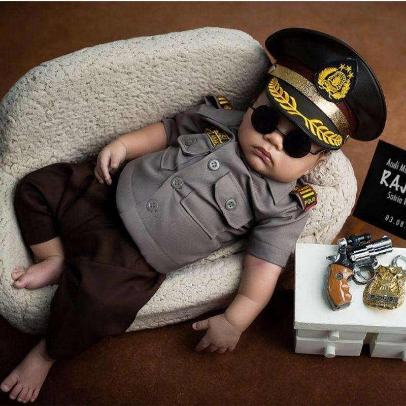 Jual Kostum Foto Bayi Newborn Polisi/baju Bayi/kostum Props Newborn Di ...