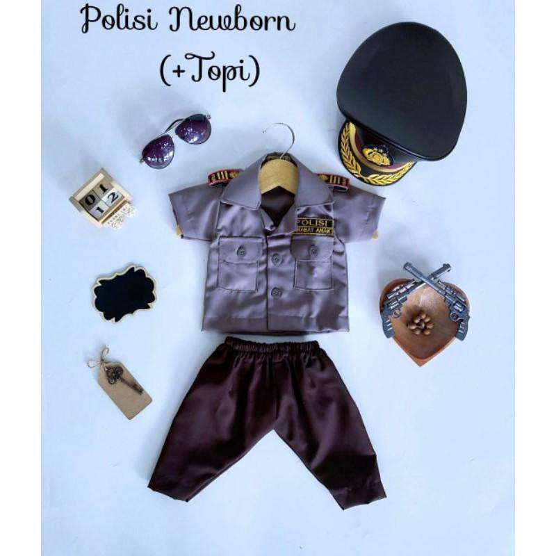 Jual Kostum Foto Bayi Newborn Polisi/baju Bayi/kostum Props Newborn Di ...