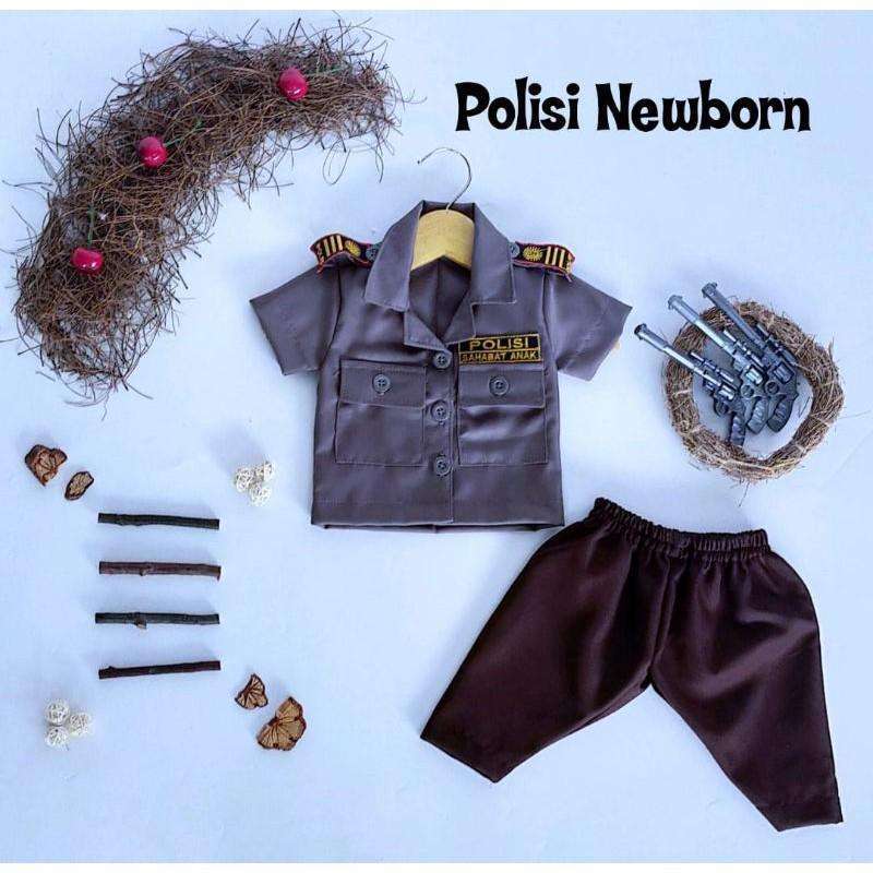 Jual Kostum Foto Bayi Newborn Polisi/baju Bayi/kostum Props Newborn Di ...