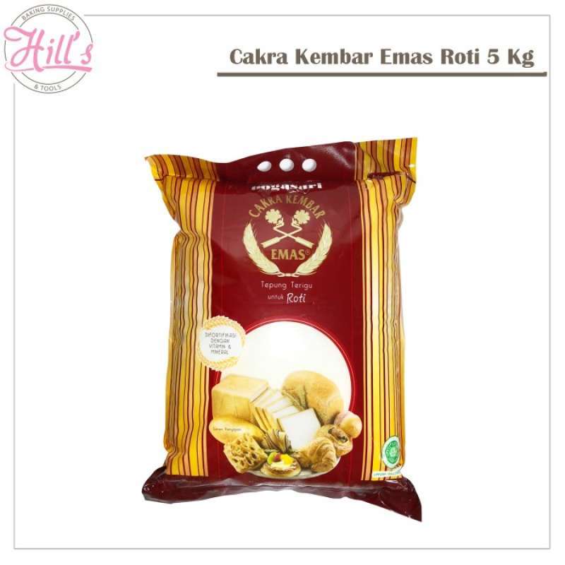 Promo no brand CAKRA KEMBAR EMAS ROTI 5 kg / TEPUNG BOGASARI PROTEIN ...