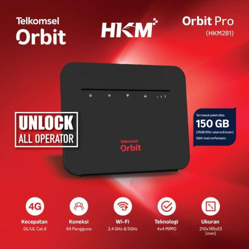 Promo Tanpa Merk Modem Mifi Wireless Router Hkm281 Orbit Pro Speed 4g ...