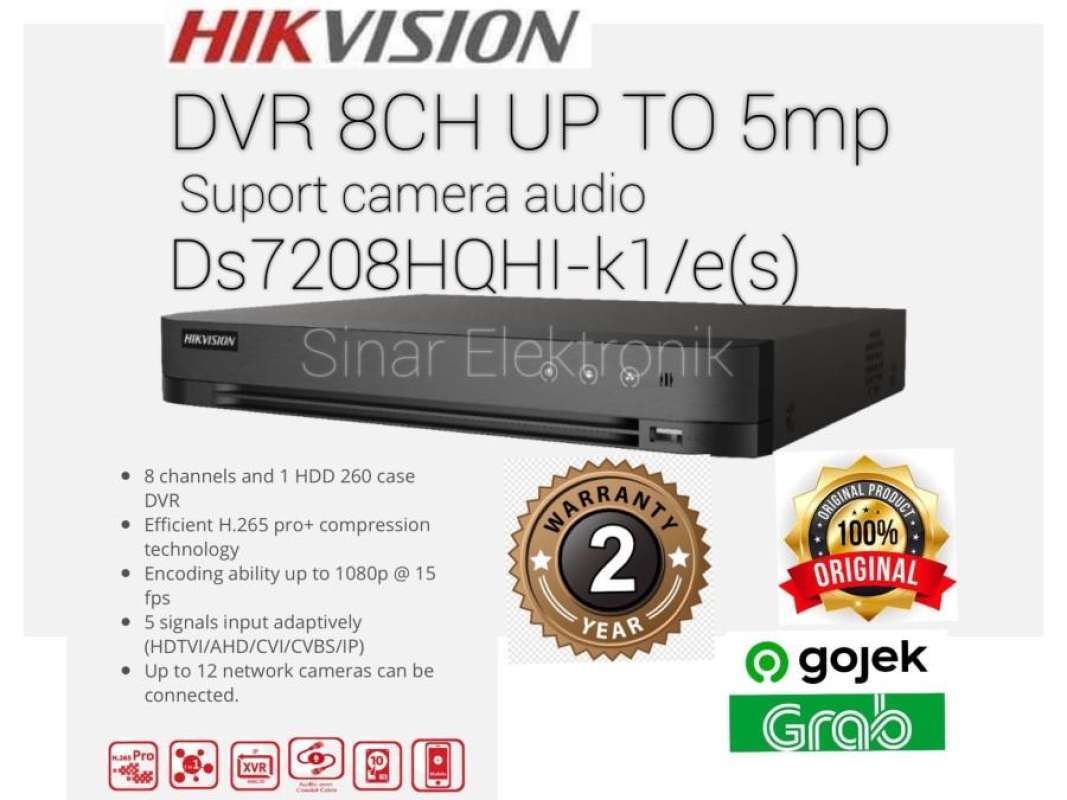 Jual DVR HIKVISION 8CHANNEL DS-7208HQHI-K1/E - Version 4.0 di Seller ...