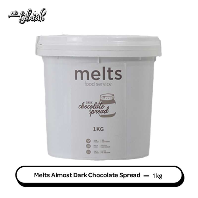 Jual Melts Almost Dark Chocolate Spread 1kg - Selai Cokelat Plant Based ...