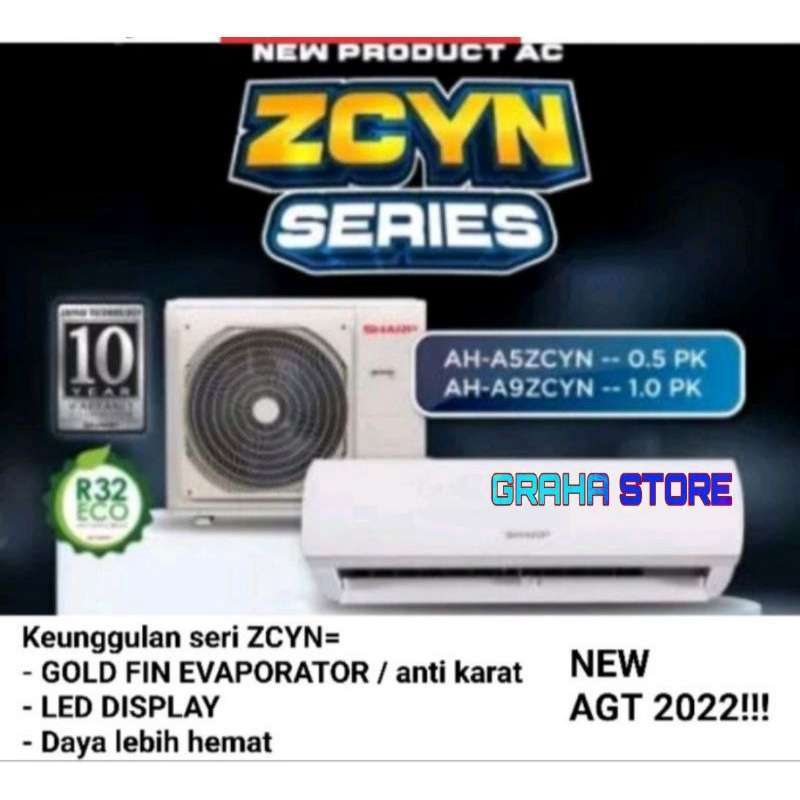 Jual AC SHARP 1 PK AH A9ZCYN NEW AGUSTUS 2022 - Pasang+3M di Seller ...