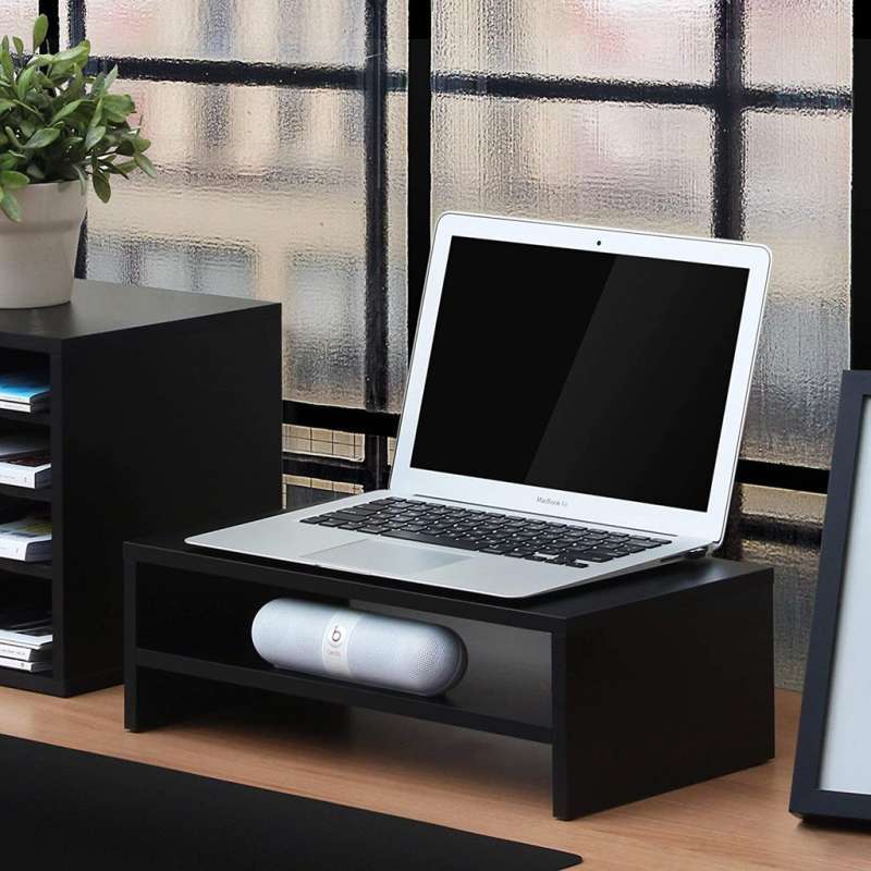 Promo Meja Monitor / Stand Monitor Bahan Multiplek / Plywood - Hitam ...