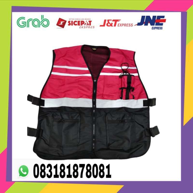 Promo Rompi safety pelindo warna merah - rompi kombinasi safety proyek ...