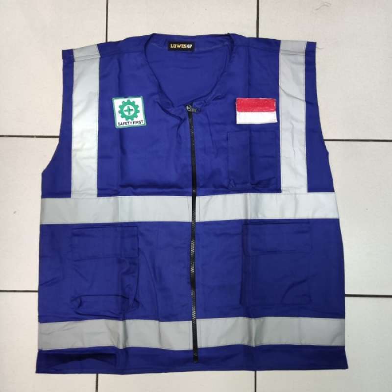 Jual rompi safety bahan drill + logo / rompi proyek di Seller Axie ...