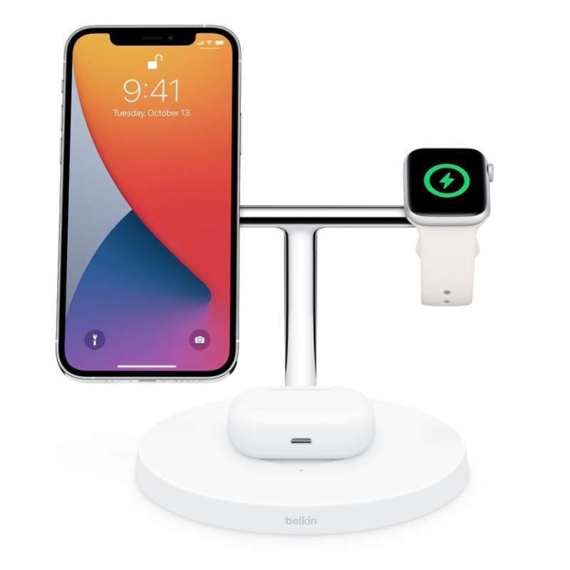 Jual Belkin Boost Charge Pro 3 In 1 Wireless Charger With MagSafe Di ...