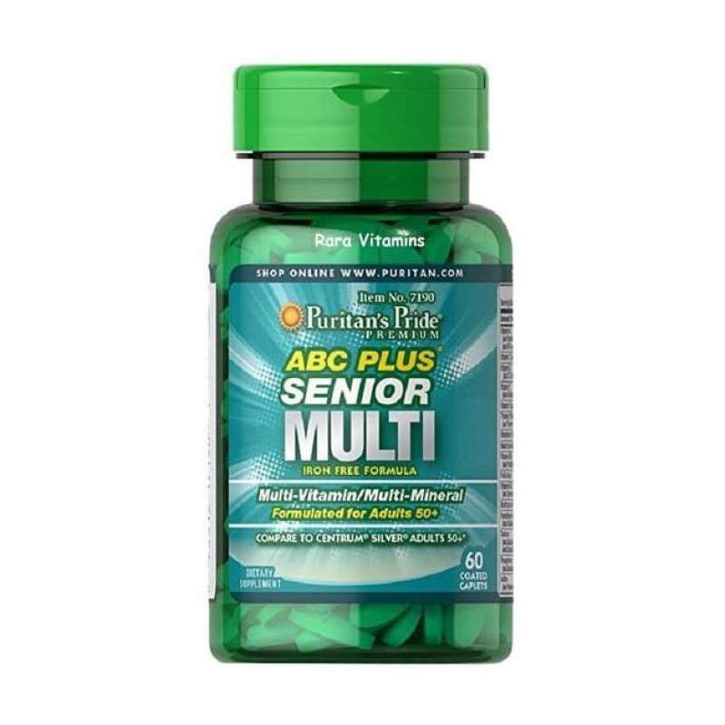 Jual Puritan's Pride Abc Senior Plus 60 120 Caplets Multi Vitamin ...