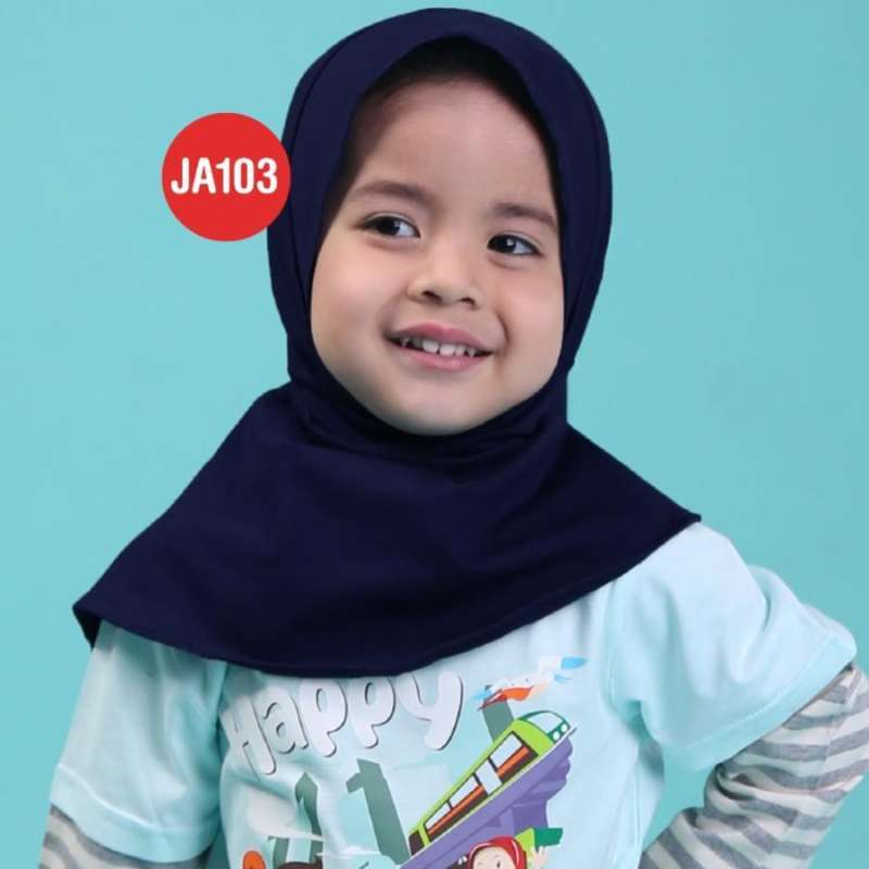 Jual Hijab/Kerudung/Jilbab Anak Muslim Navy Original Afra Kids JA103 di ...