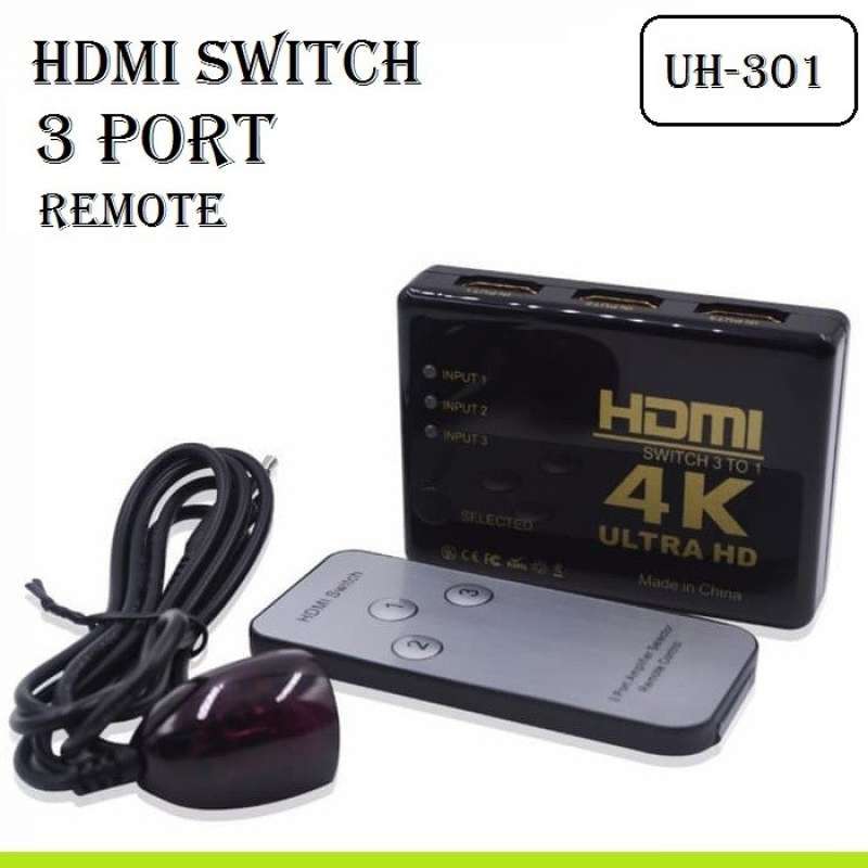 Promo HDMI Switch 3 port 4K Ultra HD with Remote Diskon 59% di Seller ...