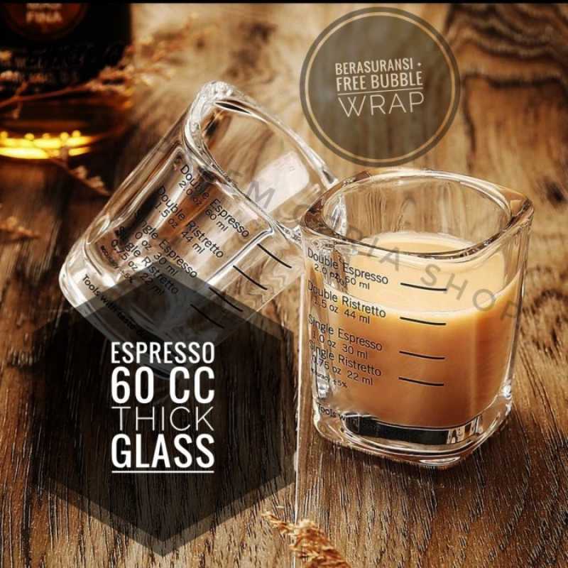 Promo Gelas Espresso Double Shot Tebal 60 cc Coffee Kopi Cup ...