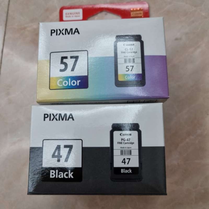 Jual tinta cartridge Canon 47 black hitam / 57 color warna original di ...