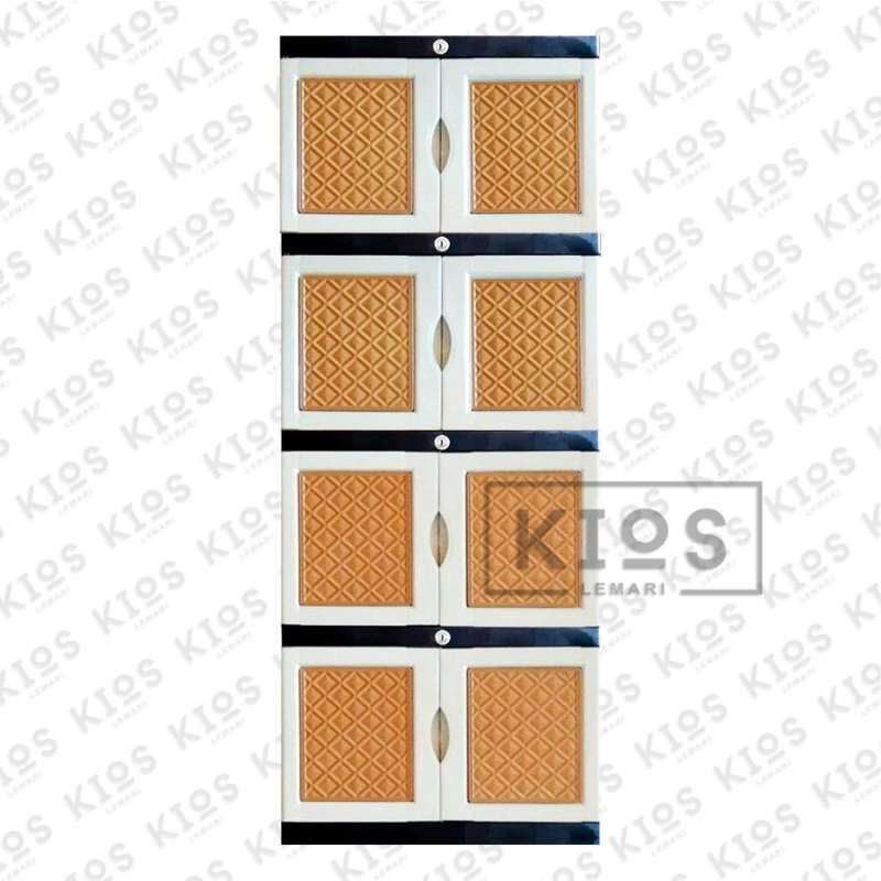 Jual Lemari Baju Plastik Rak Pakaian 4 Susun Tingkat Mini Full Kunci ...