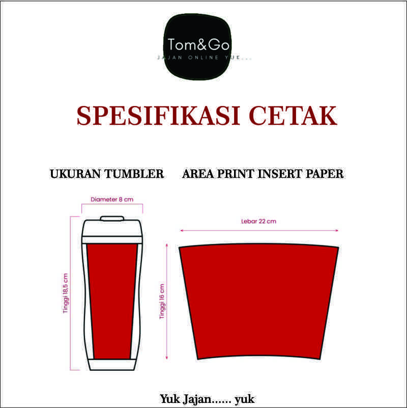 Jual Cetak Tumbler Custom R800/ Tumbler Insert Paper 350 Ml - 03 Di ...