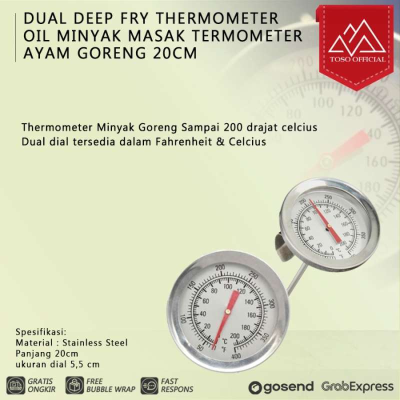 Jual DUAL DEEP FRY THERMOMETER OIL MINYAK MASAK TERMOMETER AYAM GORENG ...