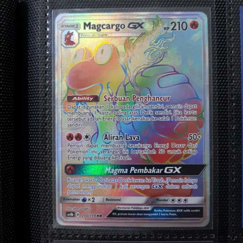 Promo MAGCARGO GX HR AS4B KARTU POKEMON TCG INDONESIA HOLO FOIL RARE ...