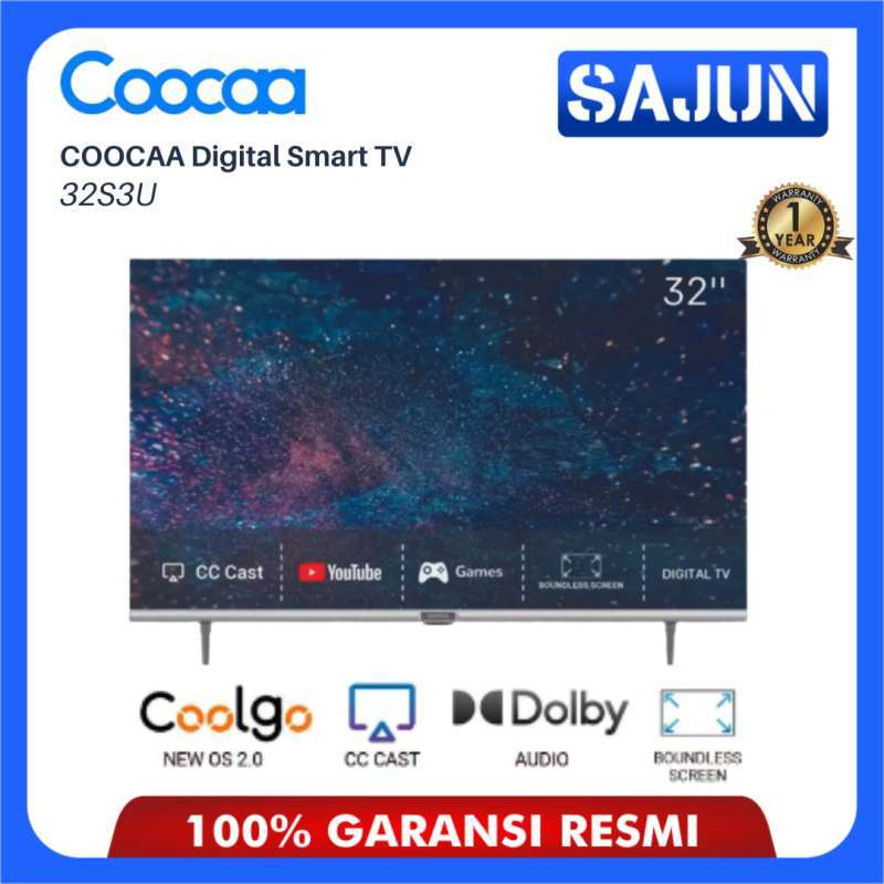 Promo Tv Led Coocaa 32 Inch Digital Smart Tv 32s3u / 32 S3u Diskon 3% ...