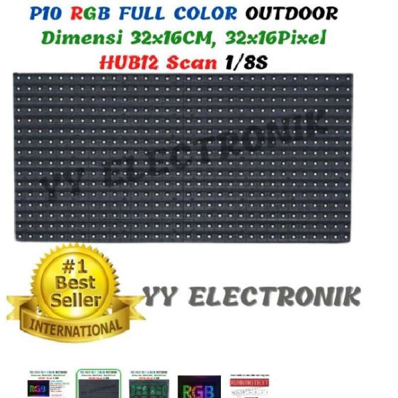 Jual Panel Modul LED P10 RGB Fulloutdoor Scan 1/8 FULL COLOR SMD (G) di ...