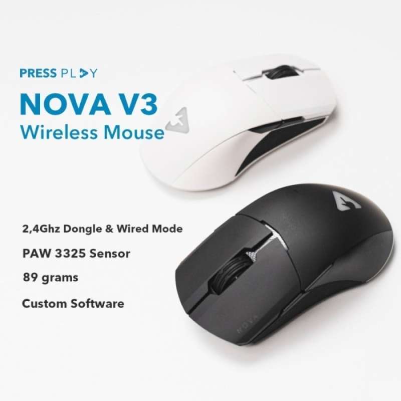 Jual PressPlay Nova V3 / Pressplay Ultralight Wireless - Gaming Mouse ...
