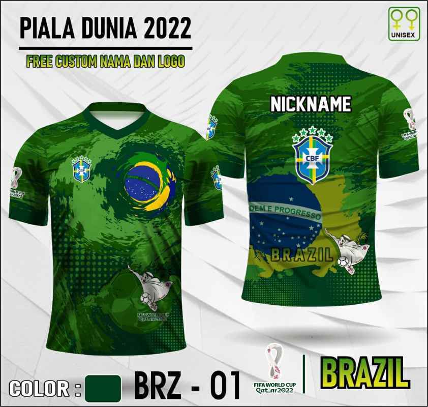 Promo Jersey piala dunia 2022 qatar baju brazil kaos fans timnas brasil ...