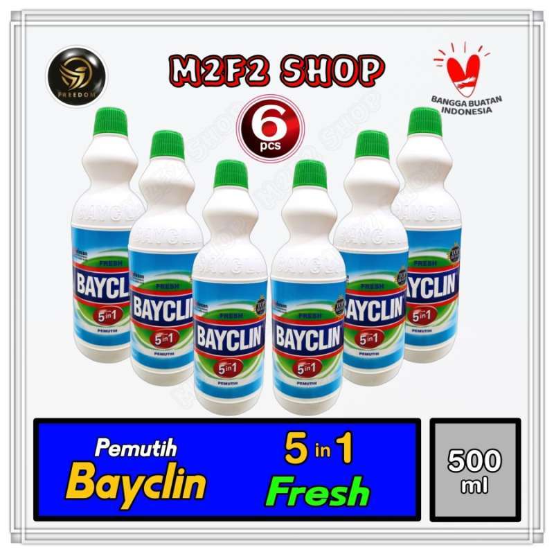 Promo Pemutih Pakaian Bayclin 5in1 Fresh - 500 Ml (kemasan 6 Pcs ...