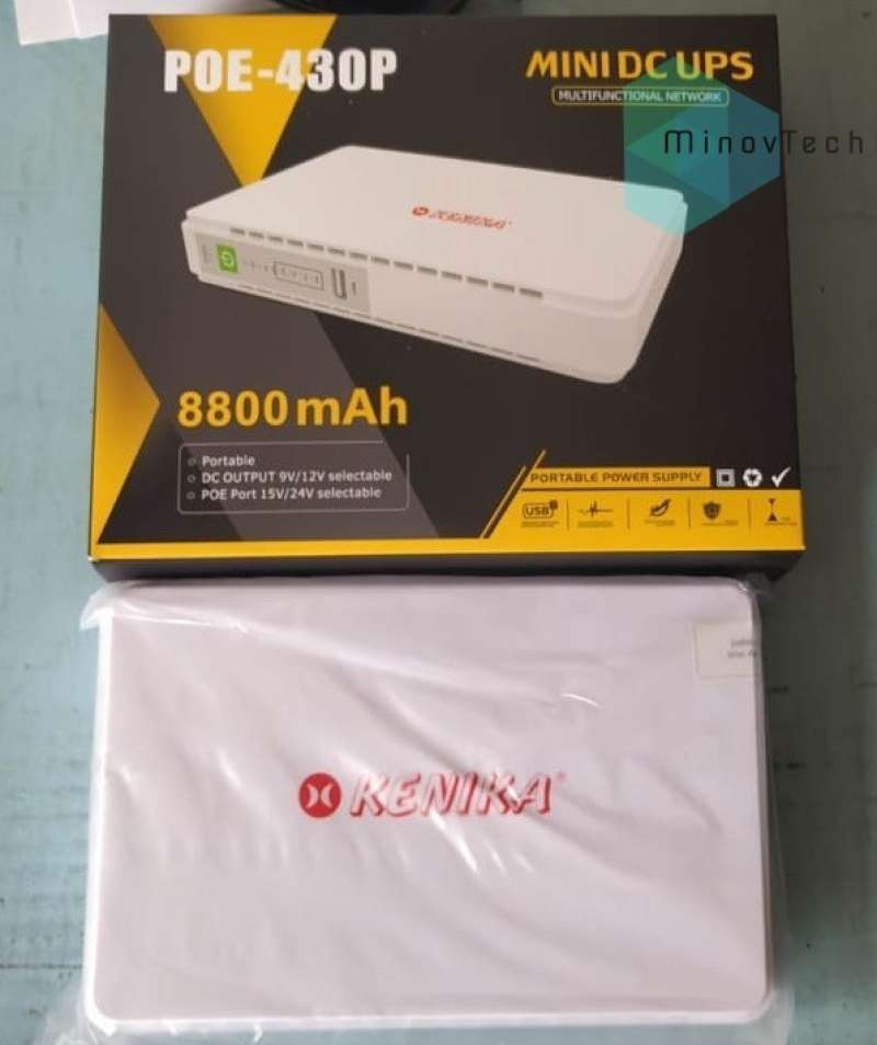 Jual KENIKA Portable Mini UPS DC POE Lithium 8800mAh [POE-430P] di Seller NEW VISION - Pondok ...
