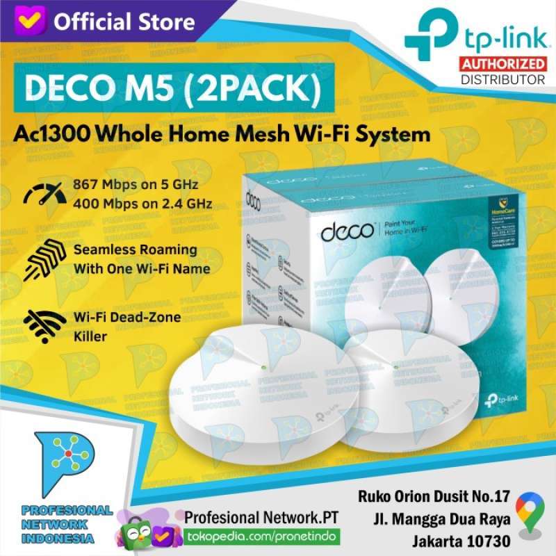 Jual TP-LINK Deco M5 AC1300 2Pack Whole Home Mesh WiFi System Tplink 2 ...