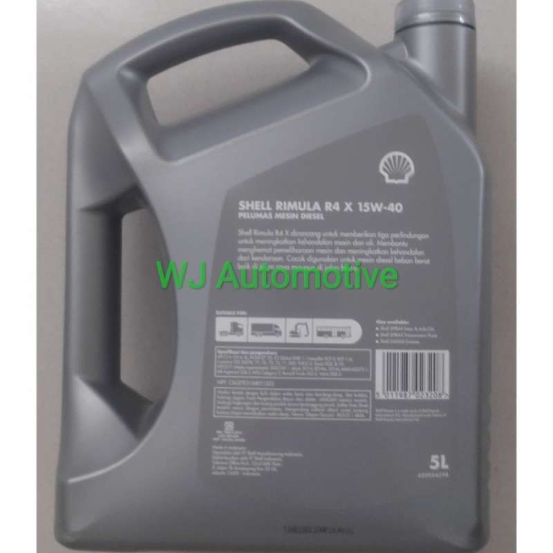 Jual Shell Rimula R4x 5liter/5l/5 Liter/oli Mesin Heavy Duty Diesel 15w ...