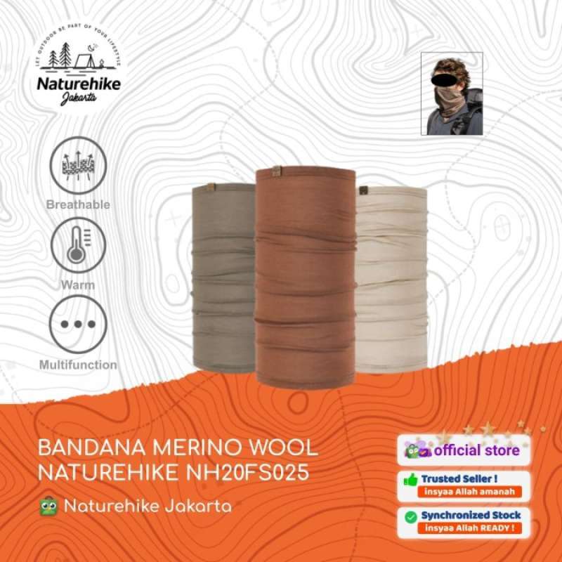 Jual BANDANA MERINO WOOL NATUREHIKE NH20FS025 MASKER SLAYER BUFF GUNUNG ...