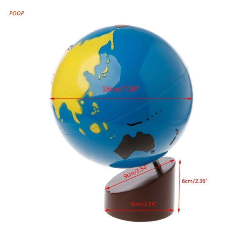 Promo POOP Montessori Geography Material Globe Of World Parts Kids ...