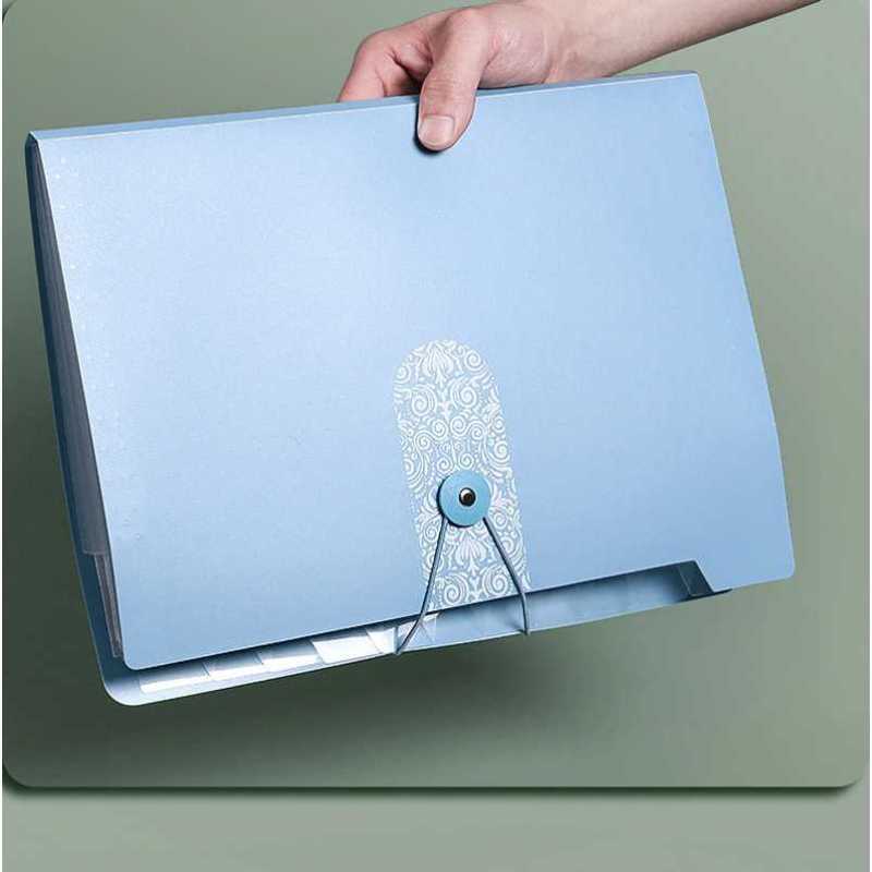 Jual Xiyu Tas Folder Plastik Kertas A4 Multi Layer Storage 12 Grid ...