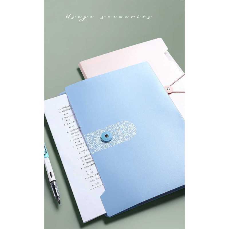 Jual Xiyu Tas Folder Plastik Kertas A4 Multi Layer Storage 12 Grid ...