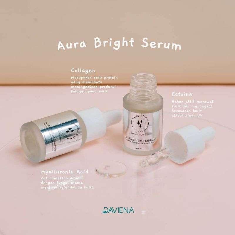 Jual Daviena Skincare Serum Anti Aging Aura Bright Serum Di Seller ...