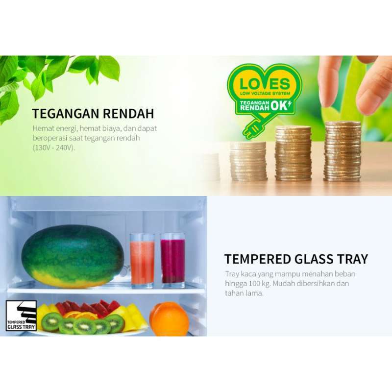 Jual Sharp Sj-x187mg Db/dp Kulkas 1 Pintu Shine Glass Dandelion Series ...