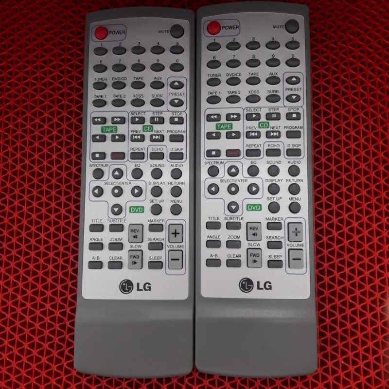 Jual Remot COMPO LG -DVD/CD/TAPE,ZOOM,AUX,TUNER,AUDIO ORIGINAL ASLI di ...