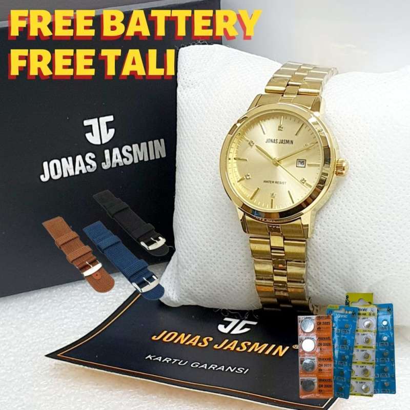 Promo Jam Tangan Wanita Jonas Jasmin Original Tali Stainless Steel Tanggal Aktif Free Tali ...
