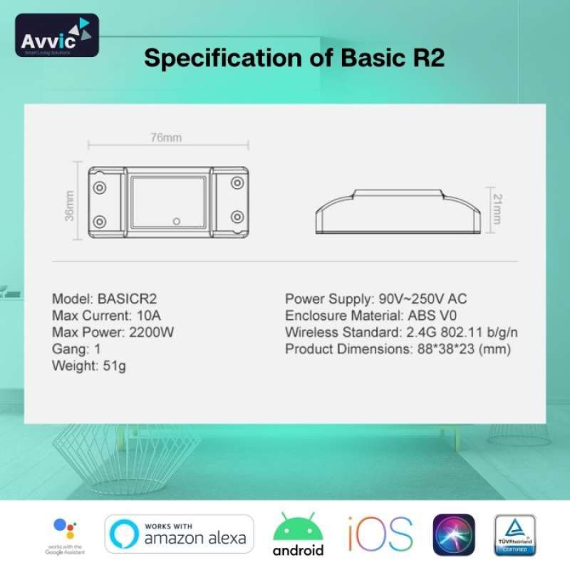 Promo Sonoff Basic R2 1gang/channel -wifi Smart Switch -saklar Pintar ...