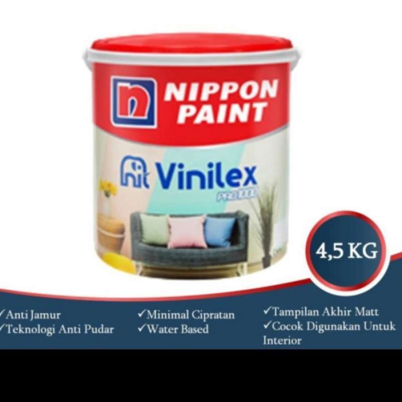 Promo CAT TEMBOK VINILEX VINILEK PRO 4,5KG HANYA PUTIH Diskon 33% di ...
