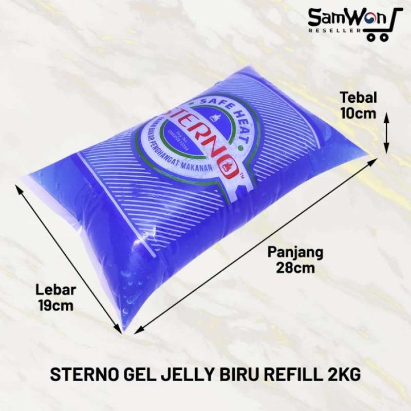 Jual Sterno Gel Jelly Biru 2kg Refill Fire Gel Isi Ulang Pemanas ...