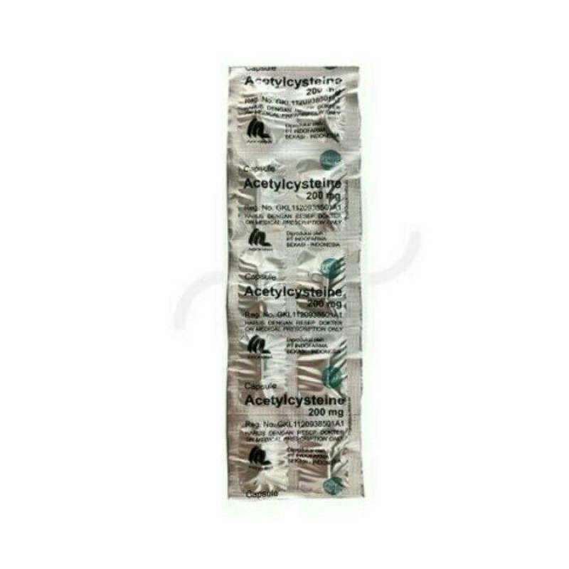 Jual Indofarma Acetylcystein Obat Resep Dokter [200mg /Strip/ 10 Kapsul ...