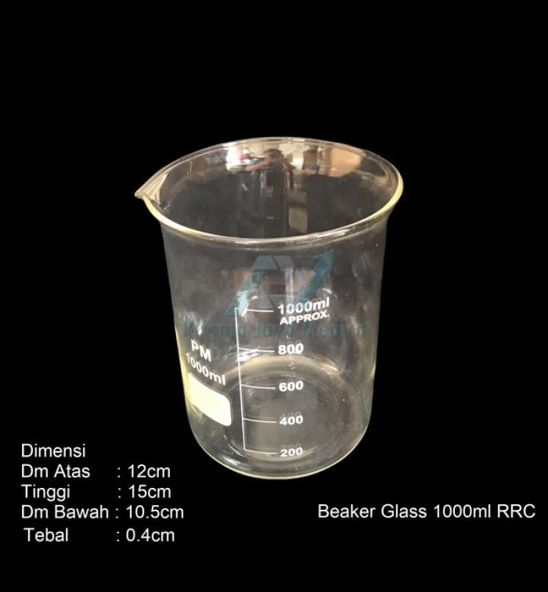 Jual Beaker Glass 1000Ml Rrc / Gelas Ukur Kimia 1 Liter Rrc di Seller ...