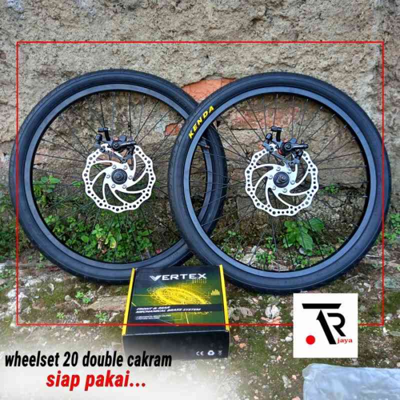 Jual roda / velg sepeda 20 in lengkap dengan ban dan cakram dan siap ...